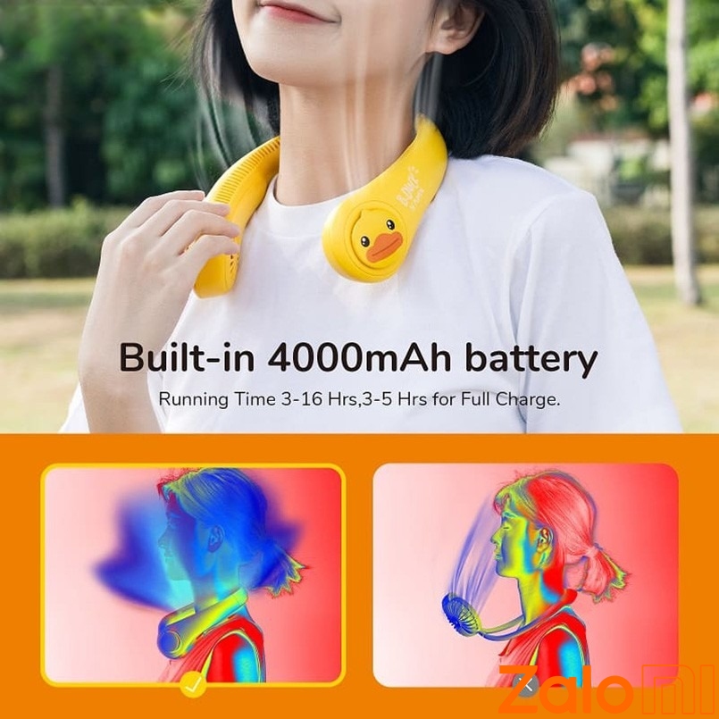 Quạt mini đeo cổ không cánh JISULIFE FA14-B